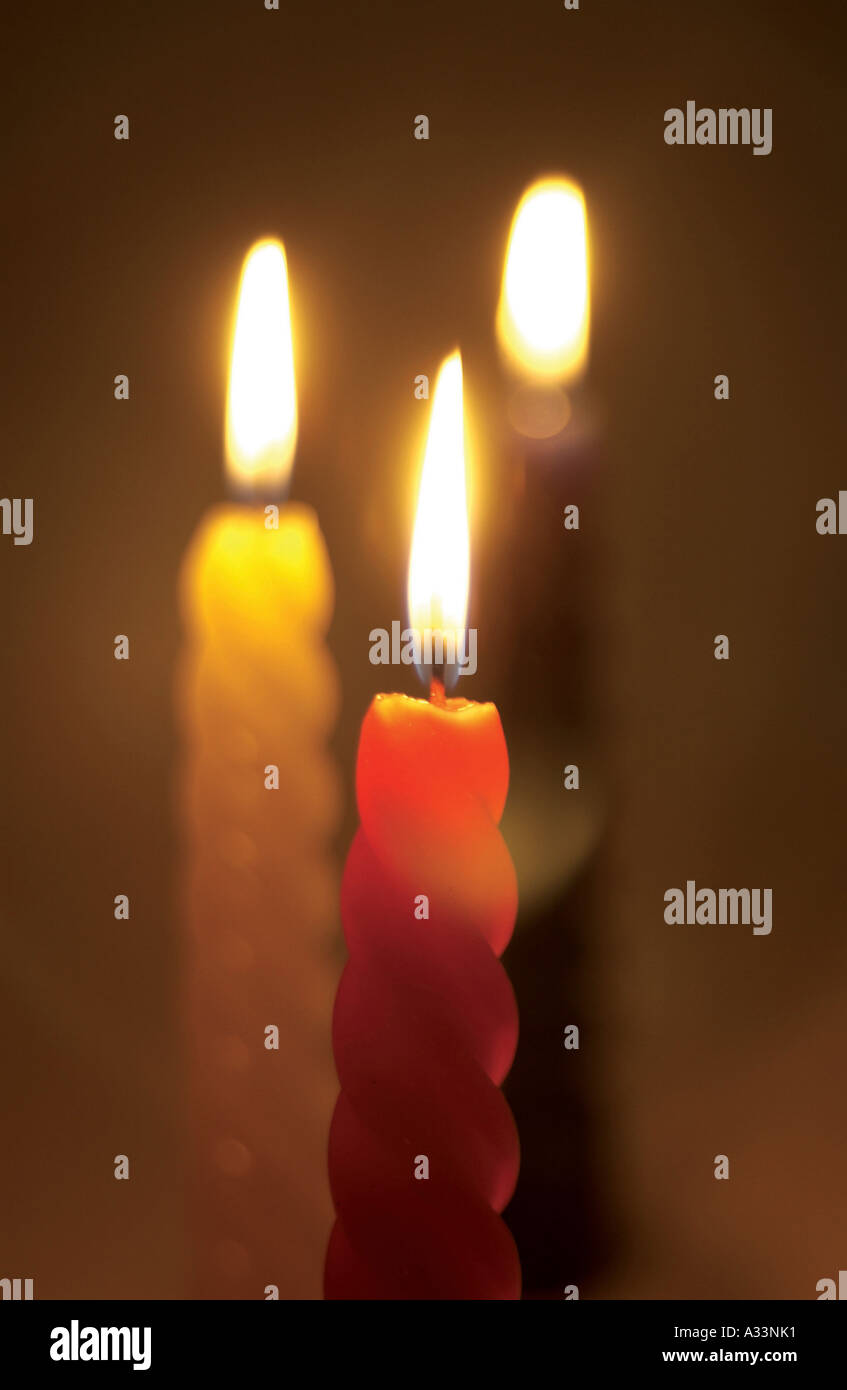 three candle lights Stock Photo - Alamy