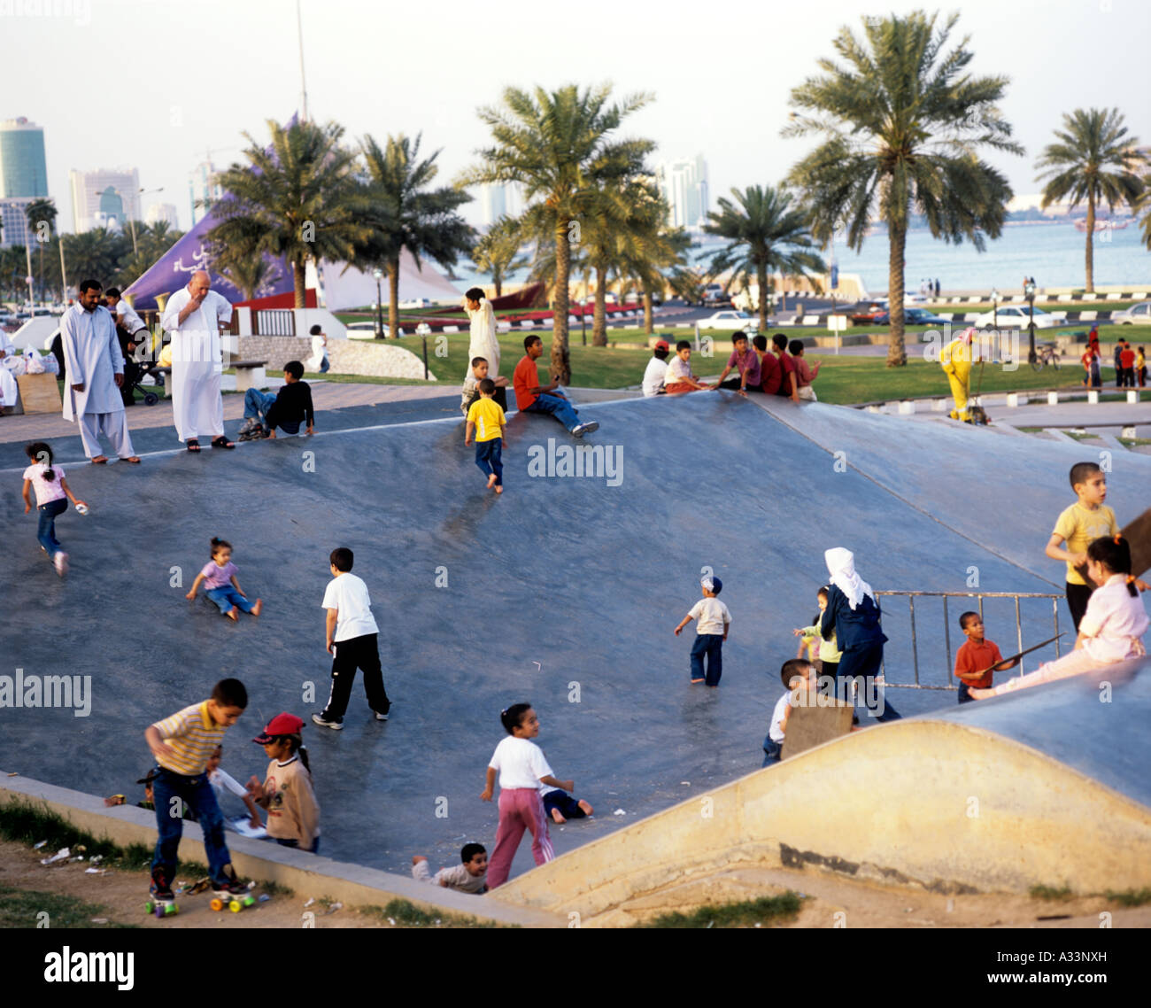 ALRUMEILAH PARK IN DOHA QATAR Stock Photo - Alamy