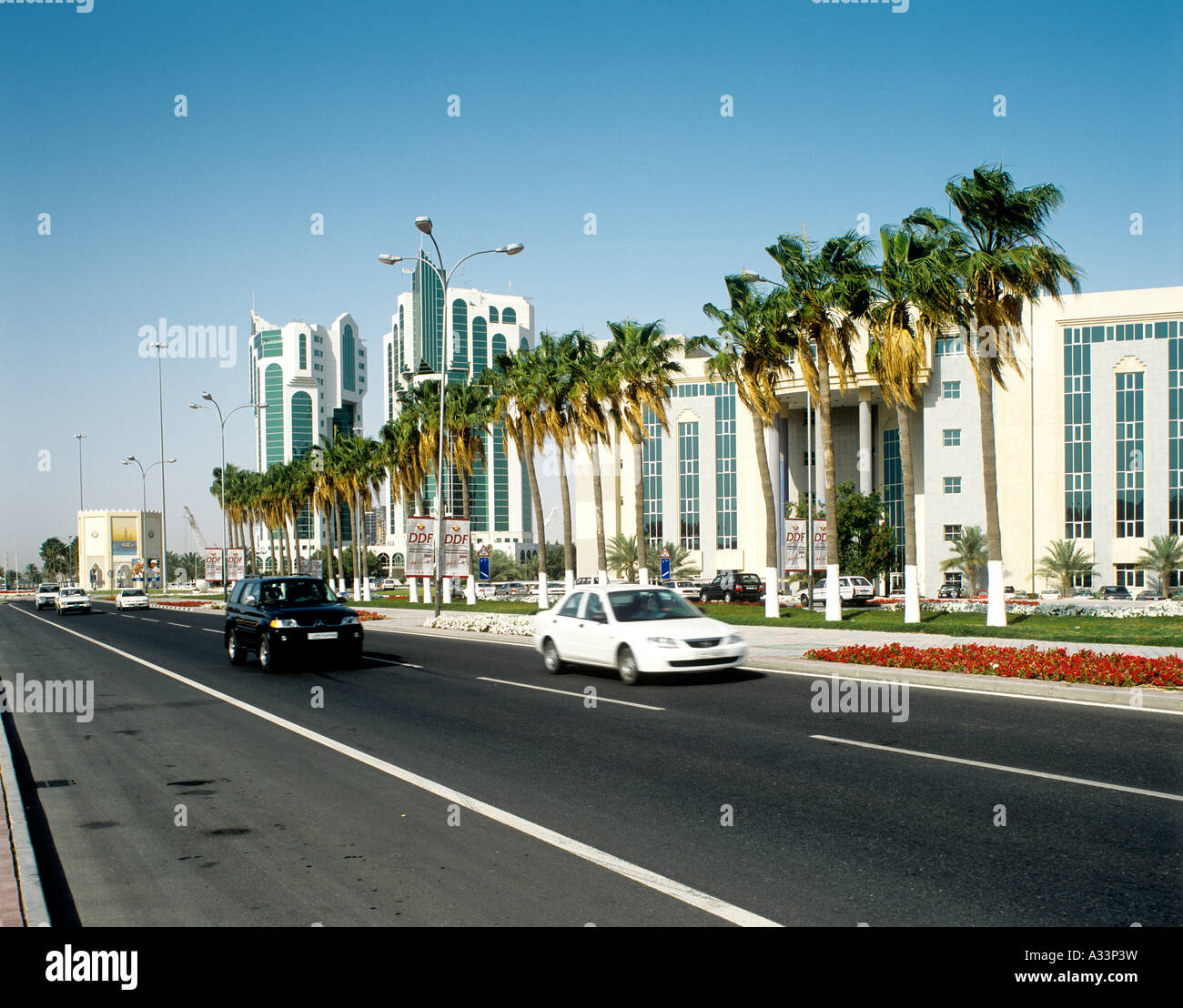 HIGH RISE BUILDINGS IN DOHA QATAR Stock Photo - Alamy