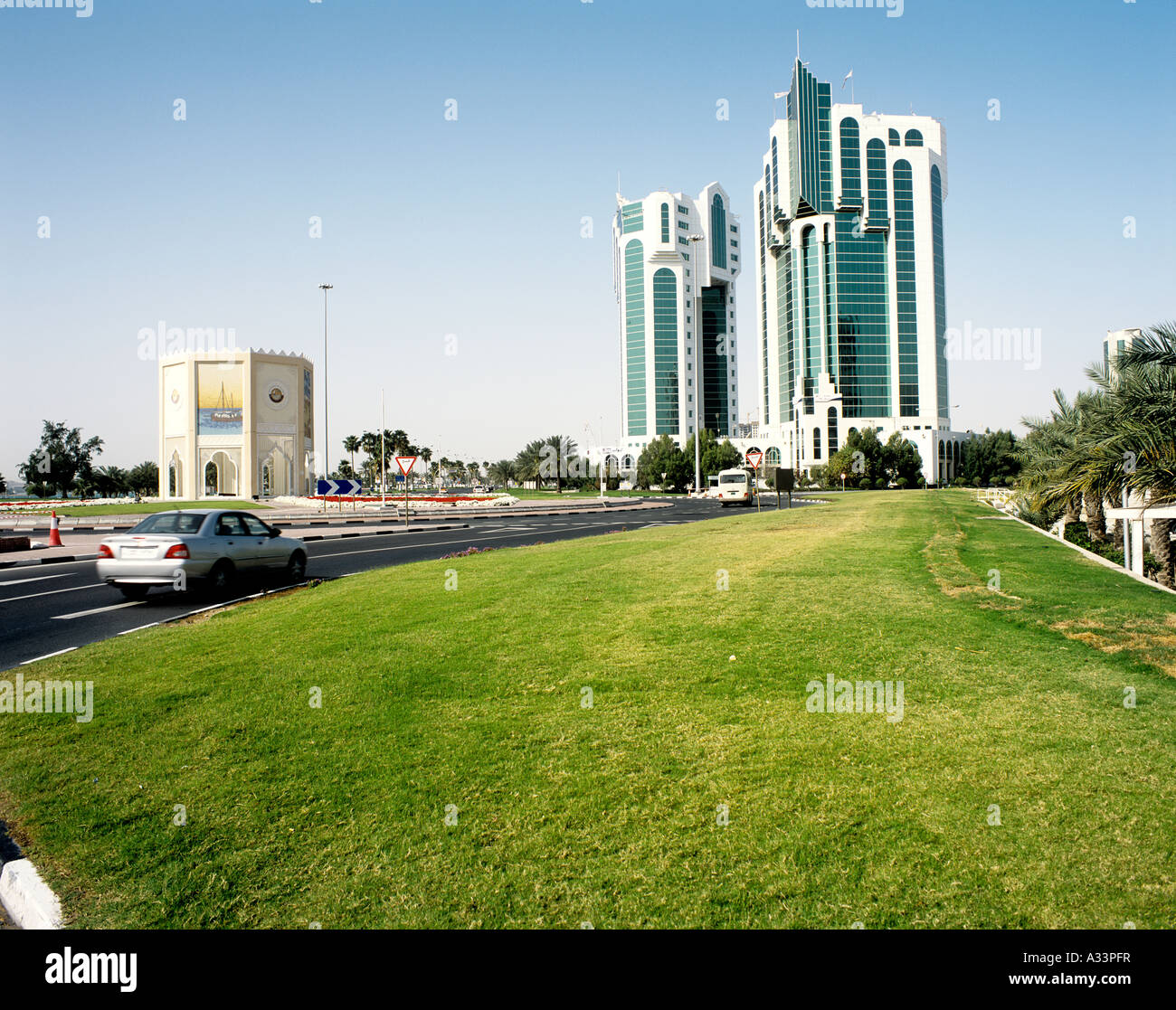 HIGH RISE BUILDINGS IN DOHA QATAR Stock Photo - Alamy
