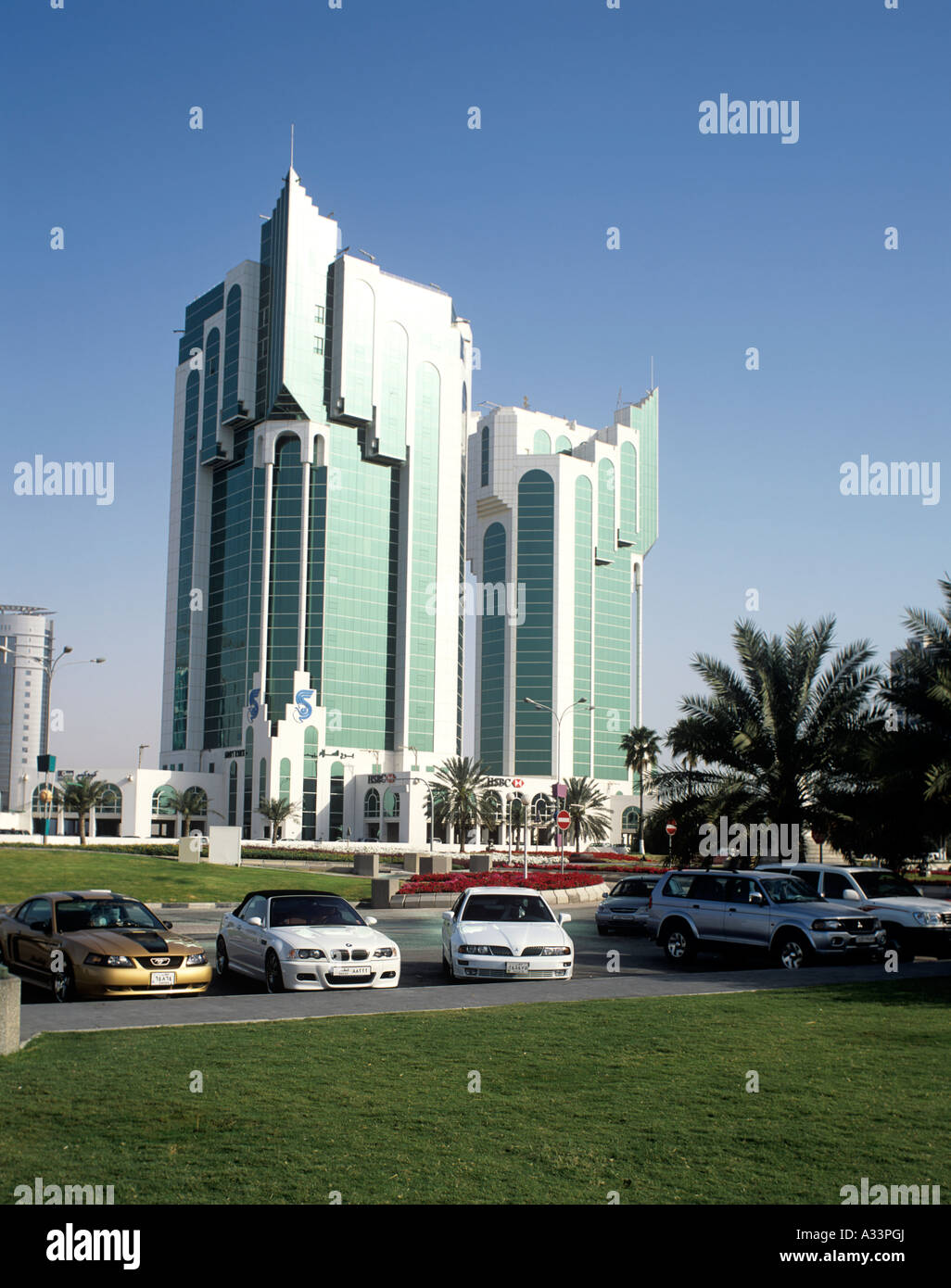 HIGH RISE BUILDINGS IN DOHA QATAR Stock Photo - Alamy