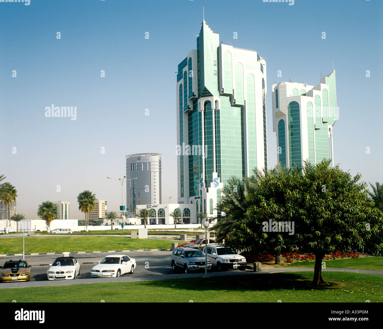 HIGH RISE BUILDINGS IN DOHA QATAR Stock Photo - Alamy