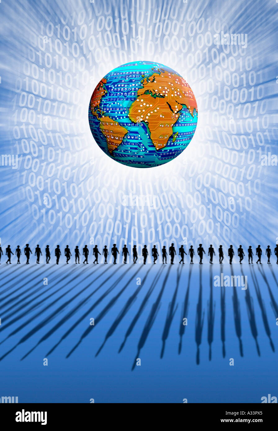 World connected with humans 2B1 Stock Photo - Alamy