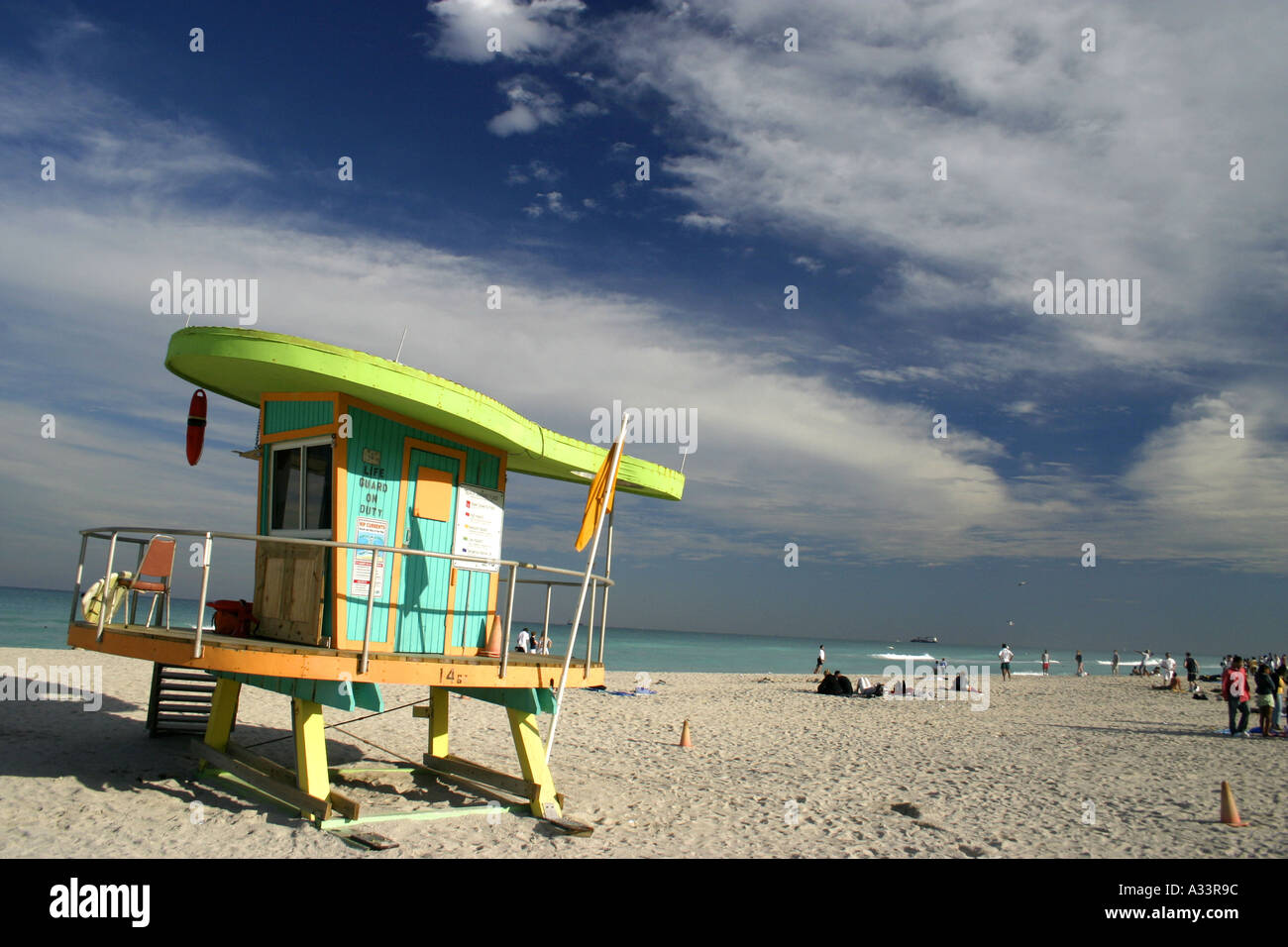 lifeguard house Miami Beach Stock Photo - Alamy
