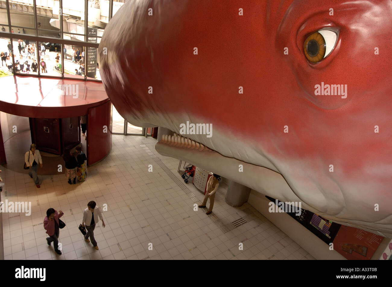 Giant Whale Hep Five department store Osaka Japan Stock Photo - Alamy