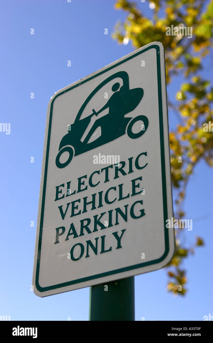 Priority parking sign for electric vehicles only in celebration florida ...