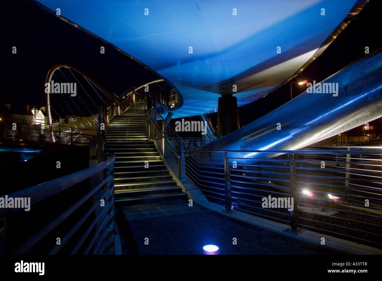 Celtic Gateway Bridge Holyhead Anglesey North West Wales Stock Photo ...