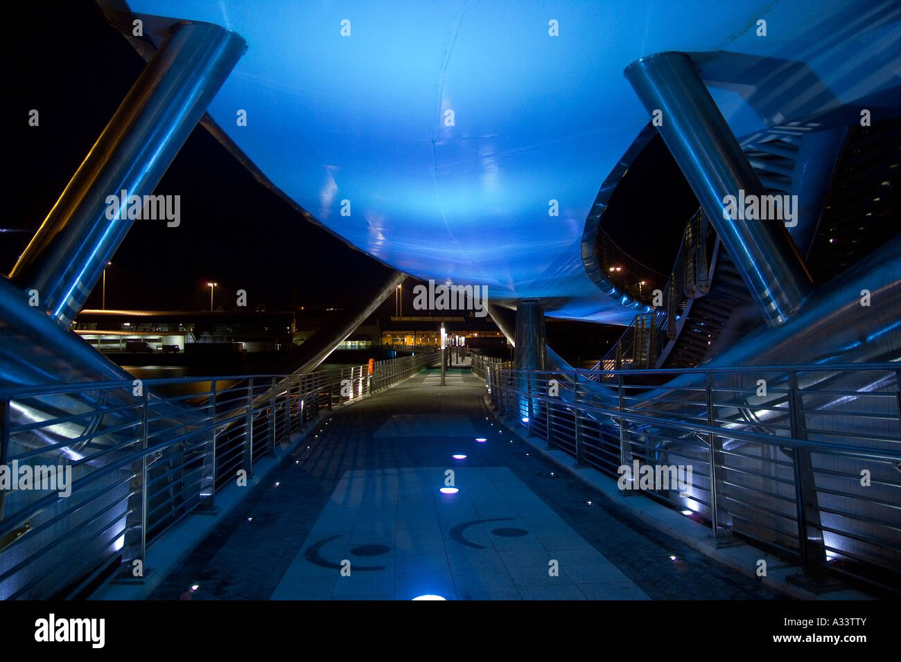 Celtic Gateway Bridge Holyhead Anglesey North West Wales Stock Photo ...