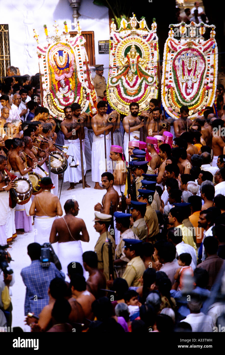ARATTU AT SREE PADMANABHASWAMY TEMPLE IN TRIVANDRUM KERALA Stock Photo ...