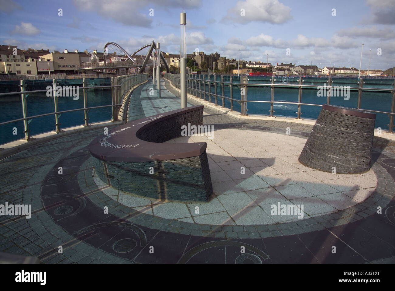 Celtic Gateway Footbridge Holyhead Anglesey High Resolution Stock ...