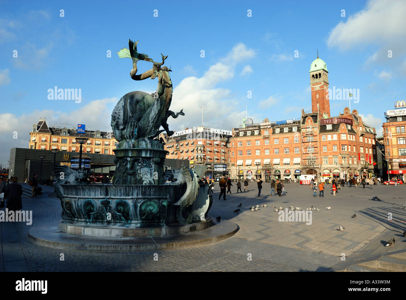 Radhus pladsen Copenhagen Denmark Stock Photo - Alamy