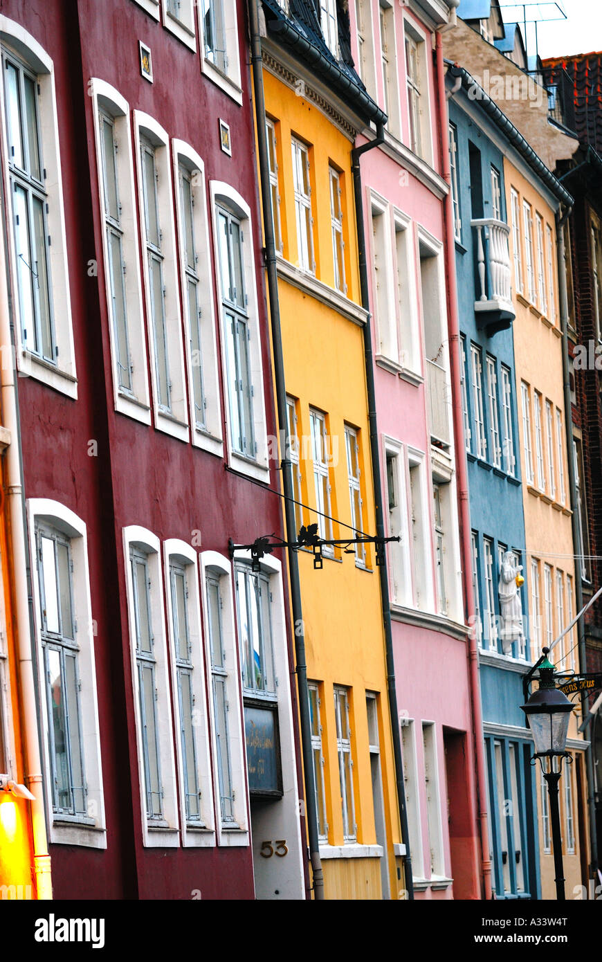 Colourful houses Nyhavn Copenhagen Denmark upright portrait Stock Photo ...