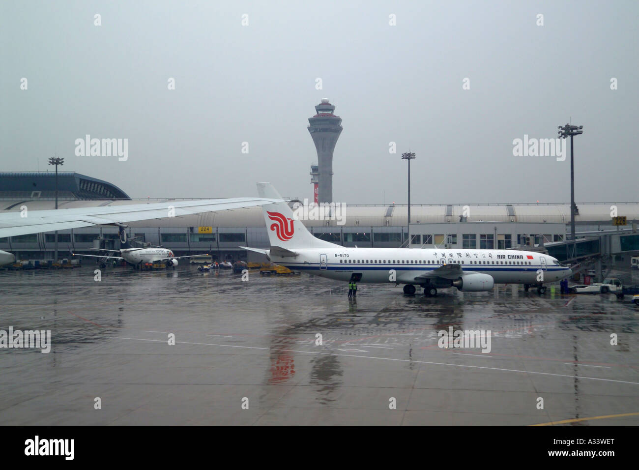 cold wet day at Beijing airport Stock Photo - Alamy