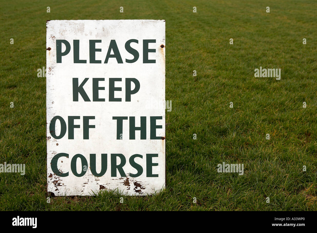 Please keep off the course hi-res stock photography and images - Alamy