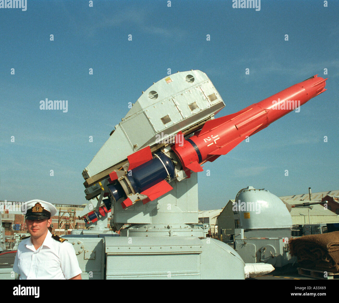 Type 42 Destroyer and Sea Dart missile system Stock Photo - Alamy