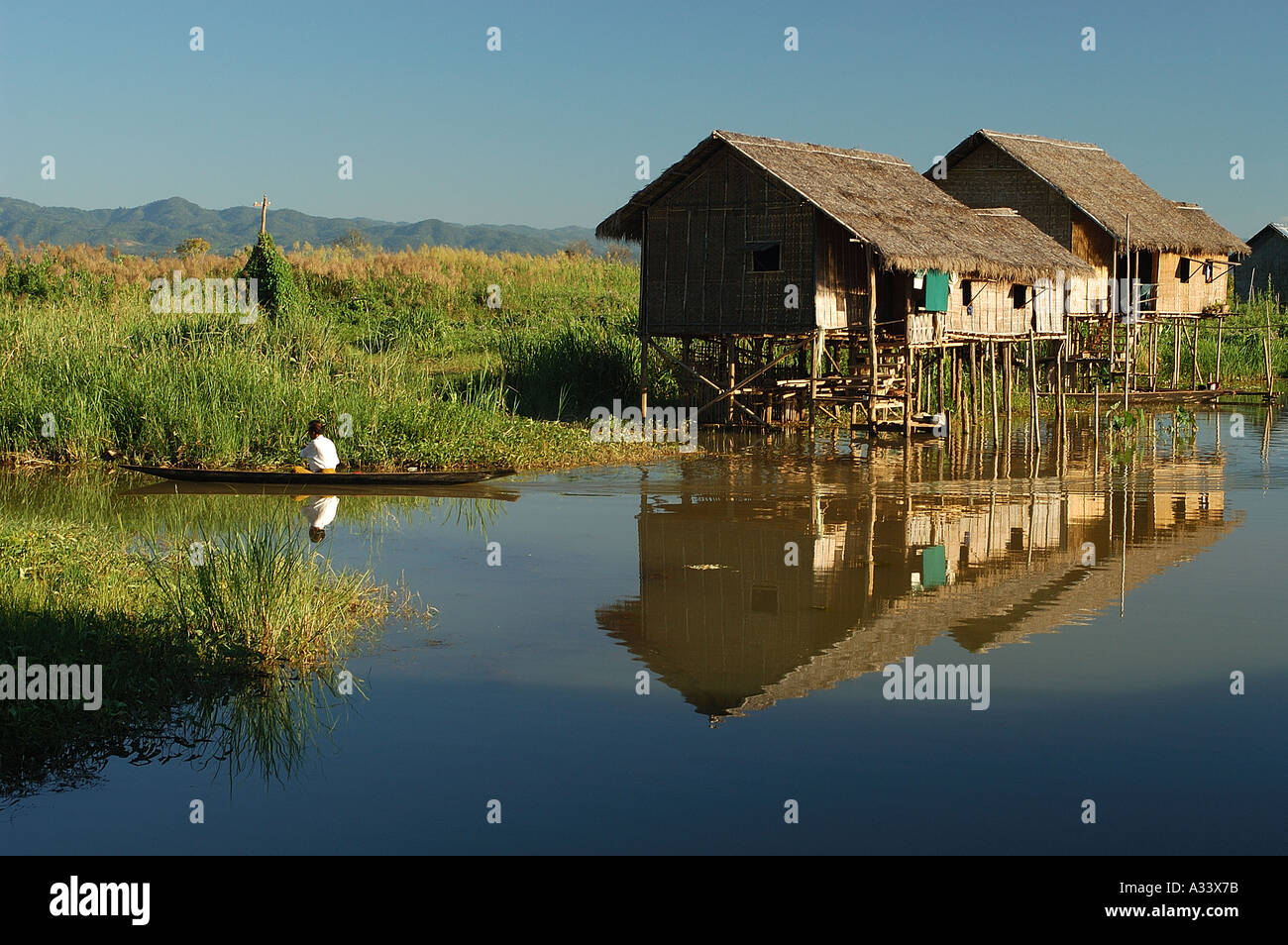 floating villages Inle Lake Burma Myanmar Stock Photo - Alamy