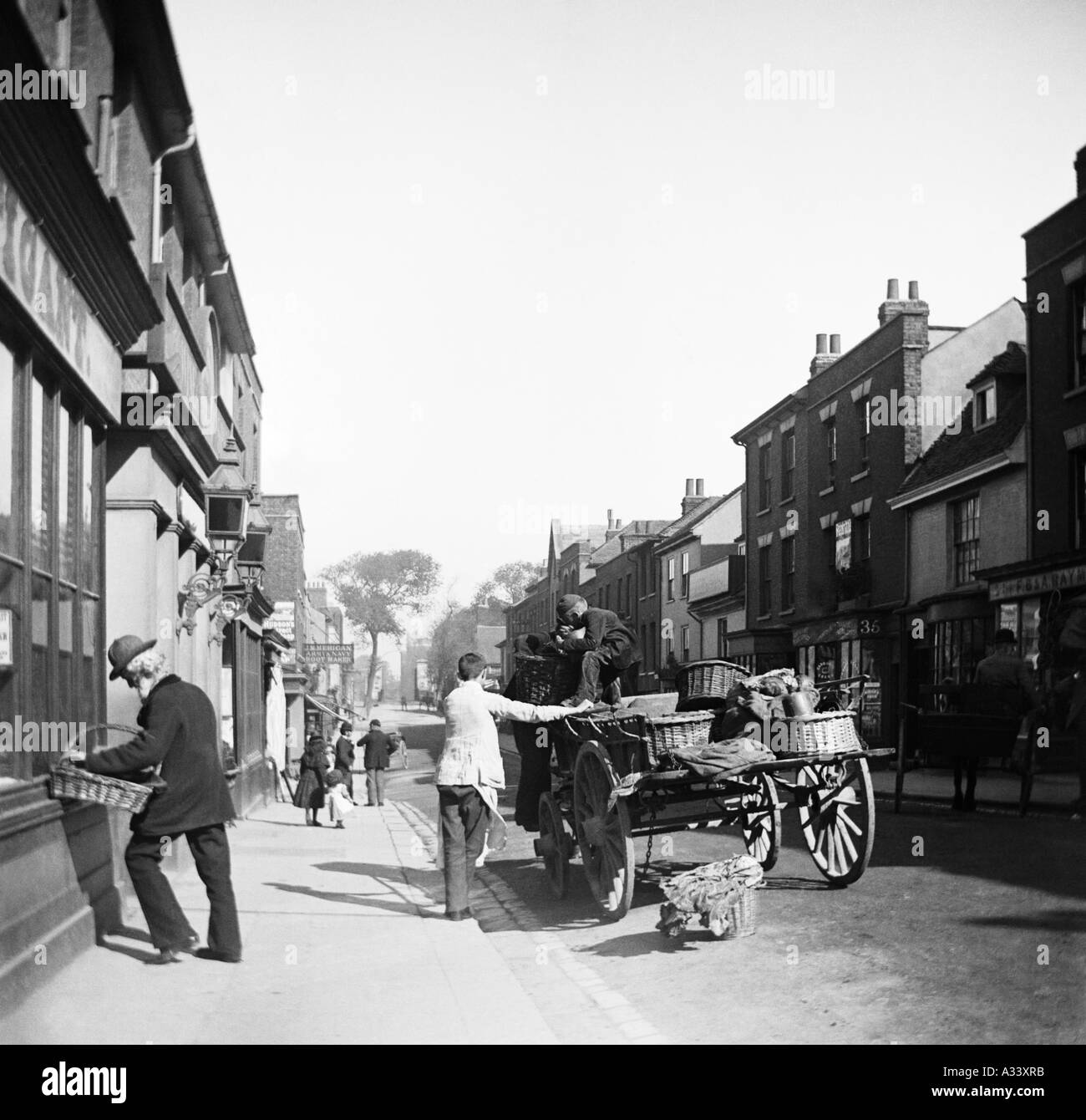 High street black horse Black and White Stock Photos & Images - Alamy