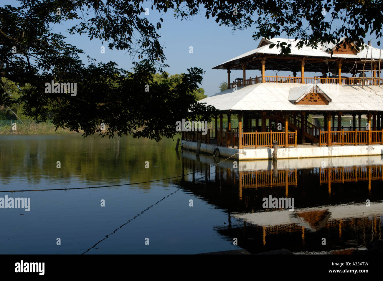 VELI TOURIST VILLAGE AT VELI BACKWATERS THIRUVANANTHAPURAM Stock Photo ...