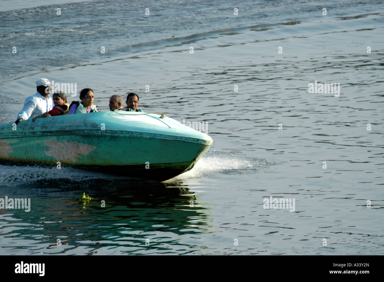 SPEED BOAT RIDING IN AKKULAM LAKE TRIVANDRUM Stock Photo - Alamy