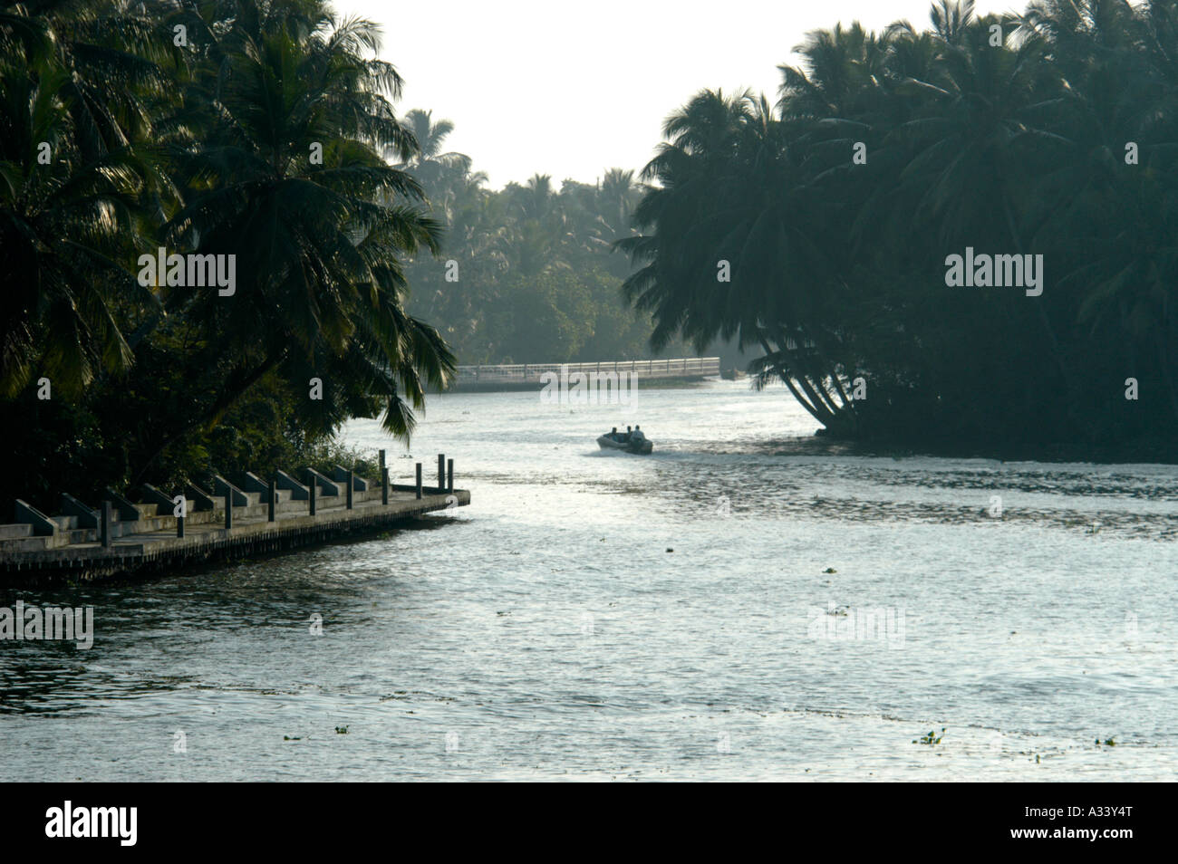 SPEED BOAT RIDING IN AKKULAM LAKE TRIVANDRUM Stock Photo - Alamy