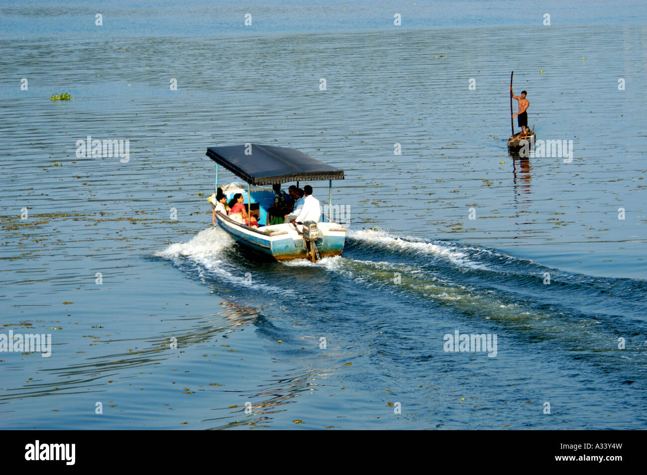 SPEED BOAT RIDING IN AKKULAM LAKE TRIVANDRUM Stock Photo - Alamy