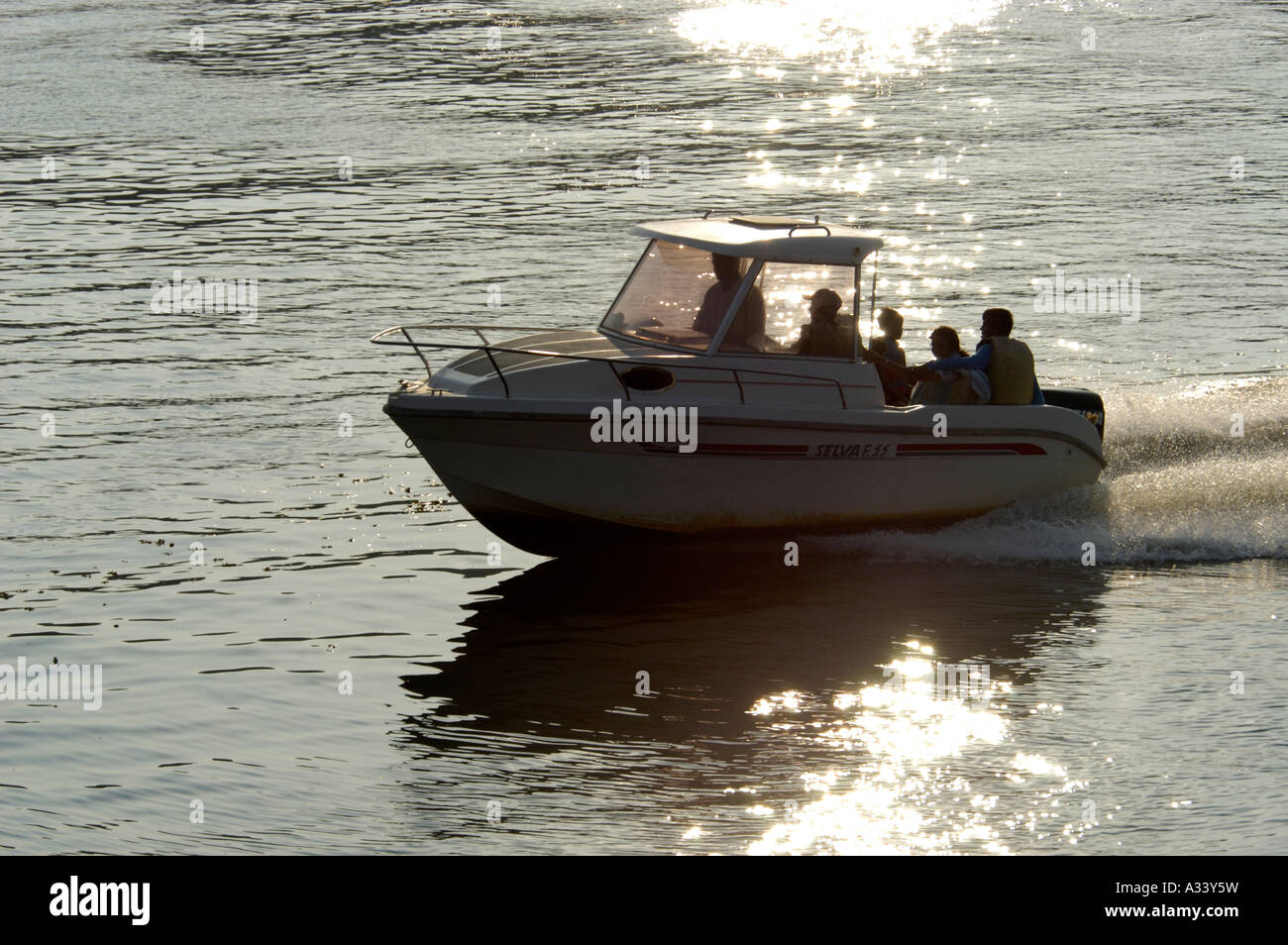 SPEED BOAT RIDING IN AKKULAM LAKE TRIVANDRUM Stock Photo - Alamy