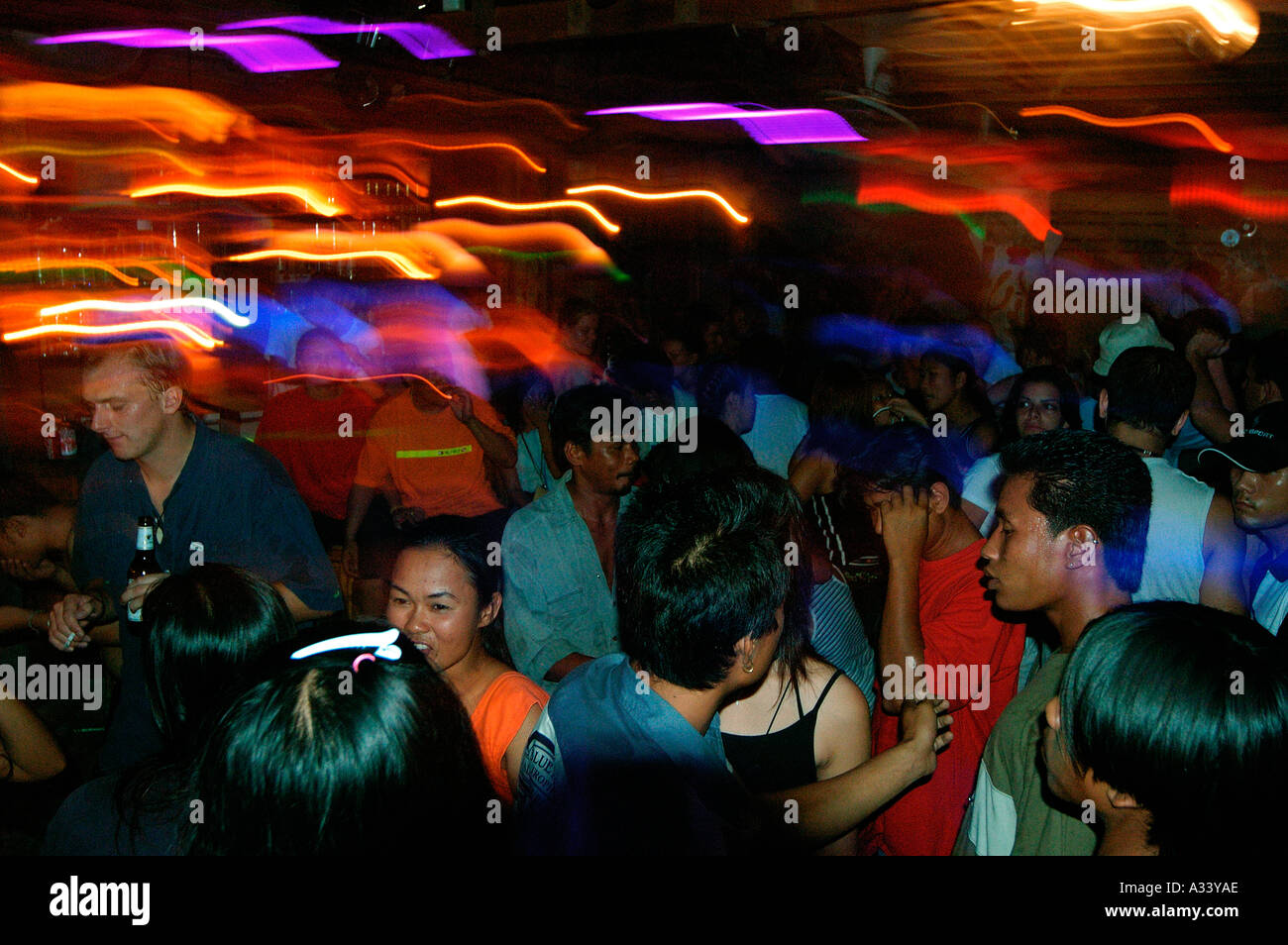 Full moon party Hat Rai Ko Phan Gan island Thailand Stock Photo - Alamy