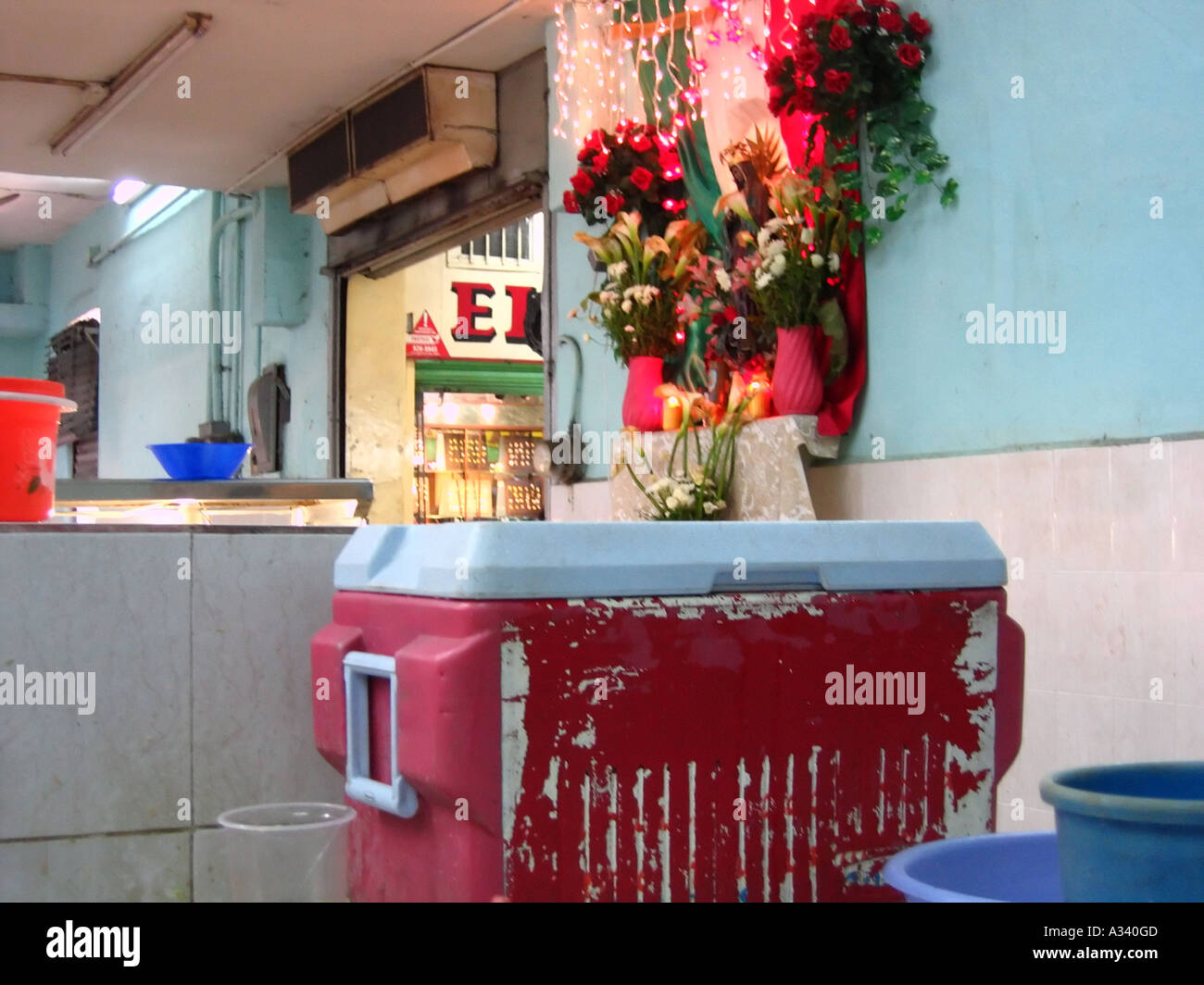 ice box in the covered market Merida Yucatan Mexico Stock Photo - Alamy