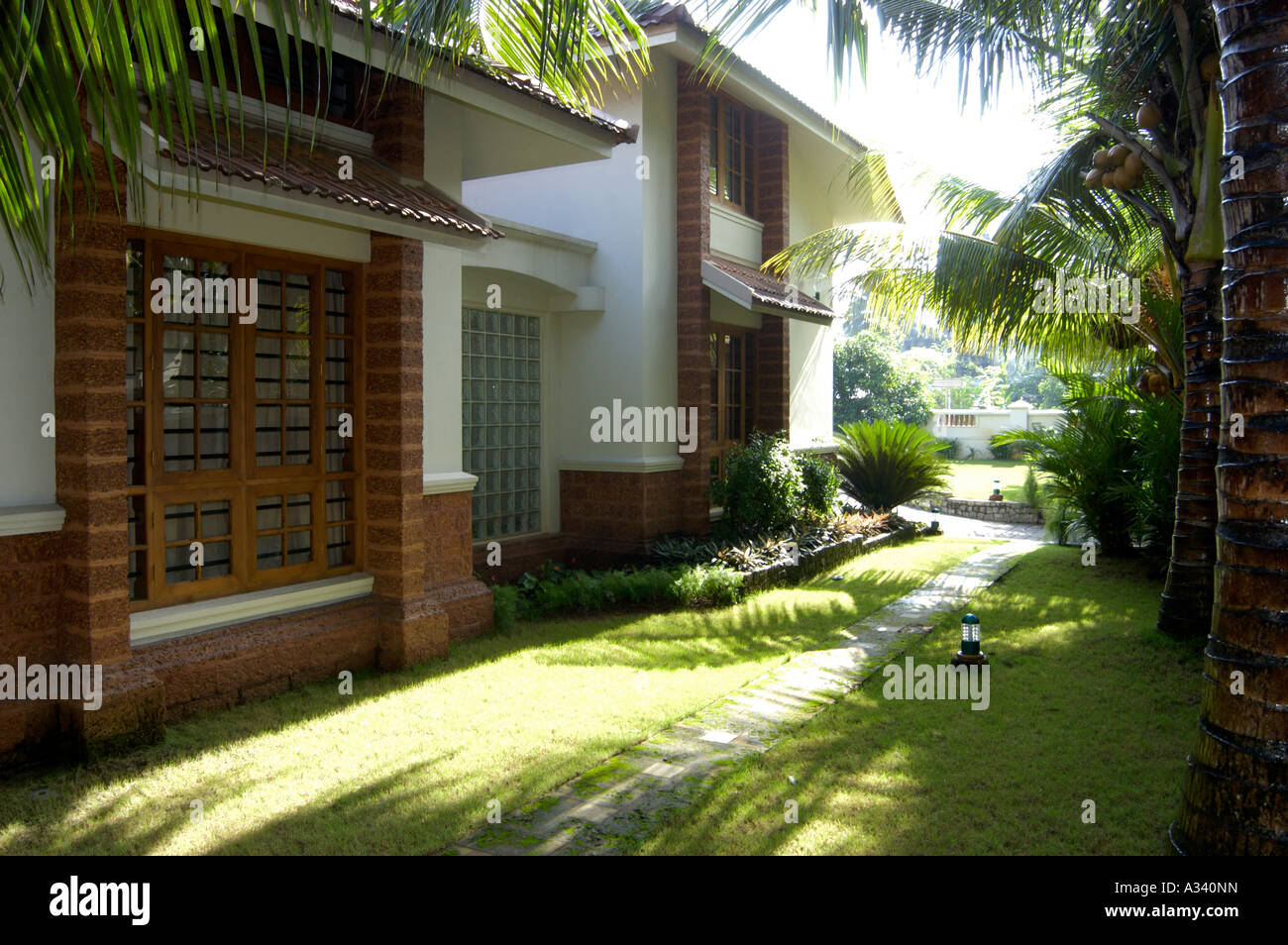 ARCHITECT DESIGNED HOUSE IN TRADITIONAL STYLE KOCHI Stock Photo - Alamy