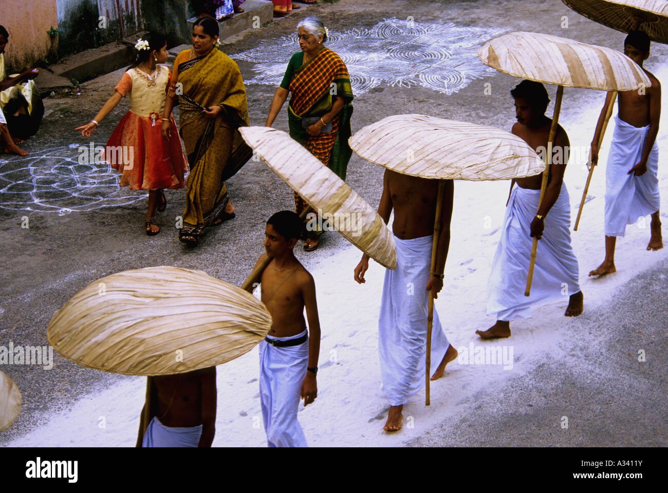 ARATTU AT SREE PADMANABHASWAMY TEMPLE IN TRIVANDRUM KERALA Stock Photo ...