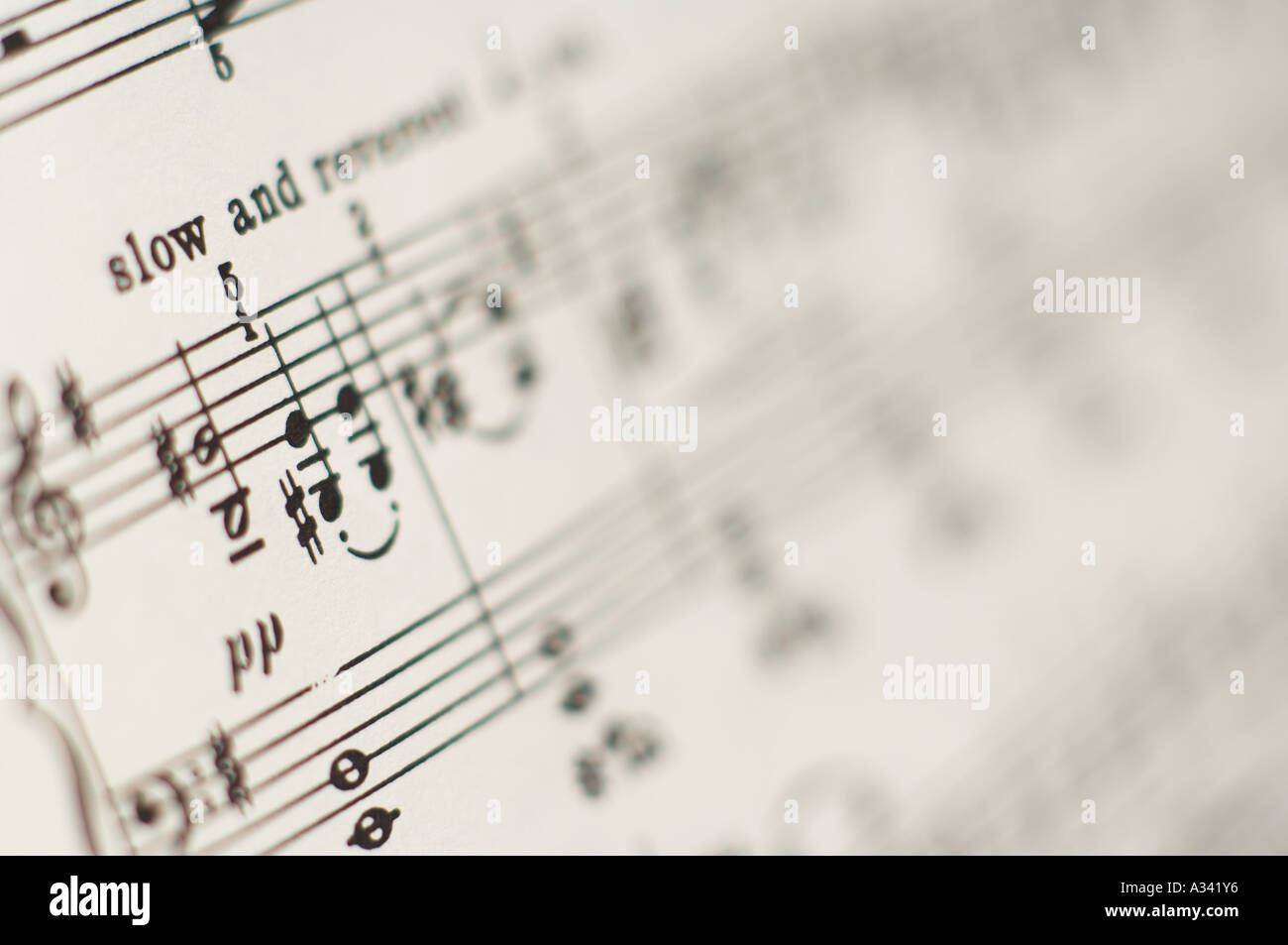 musical notes on a page Stock Photo - Alamy