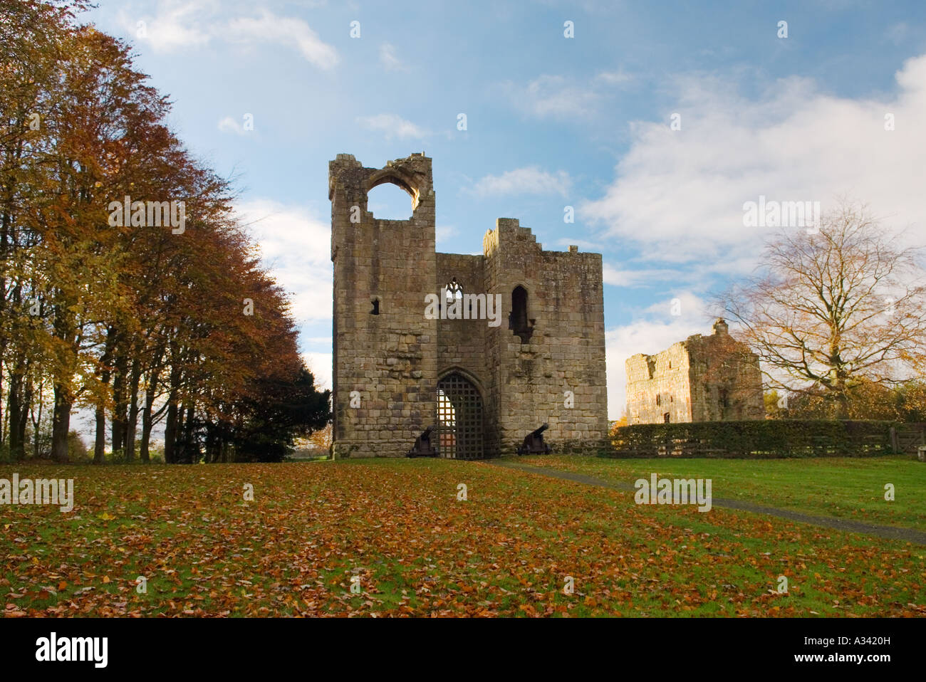 Medieval Etal Castle in the village of Etal, Northumberland, England Stock Photo - Alamy