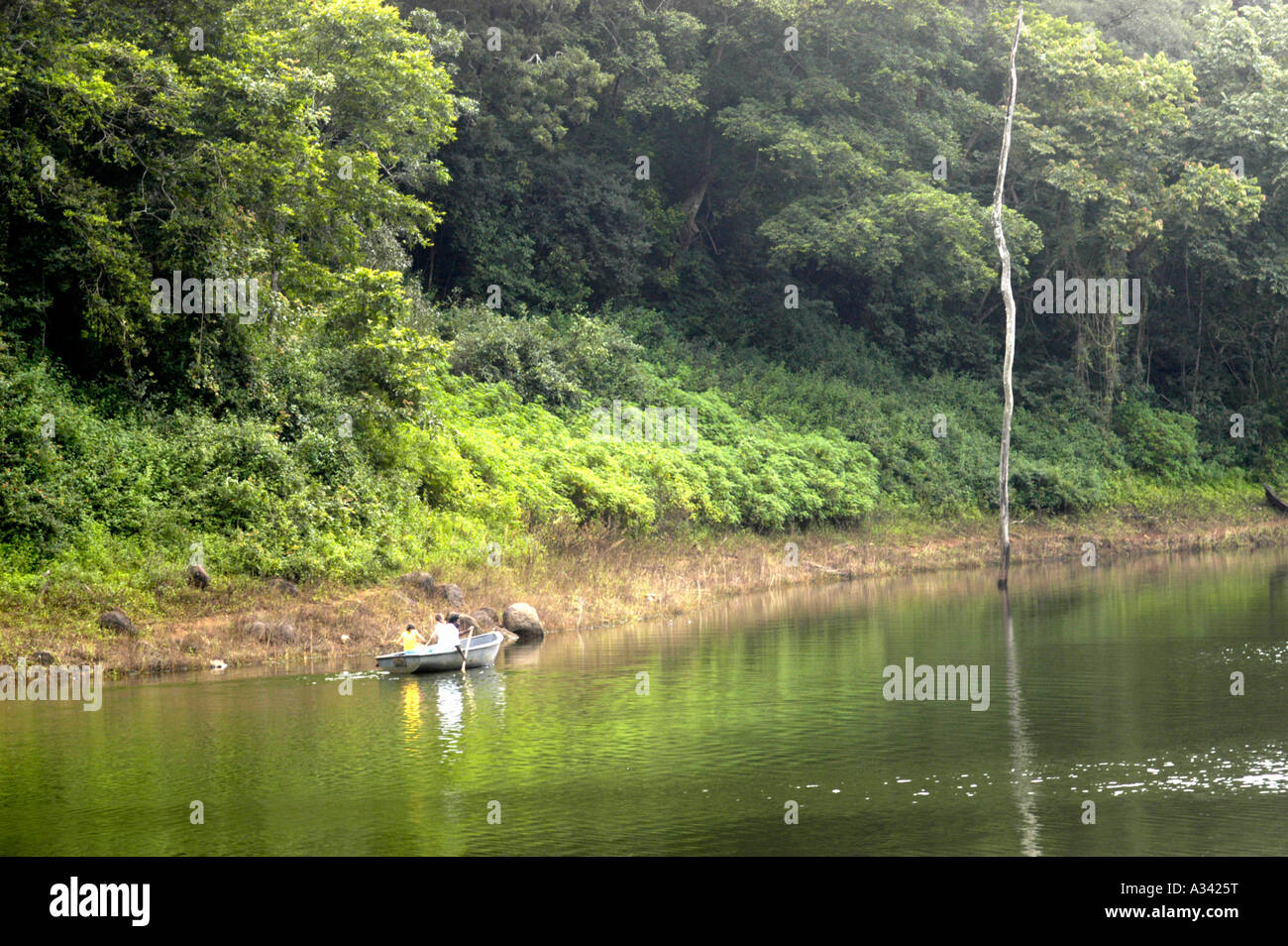 BOATING IN PERIYAR TIGER RESERVE THEKKADY Stock Photo - Alamy