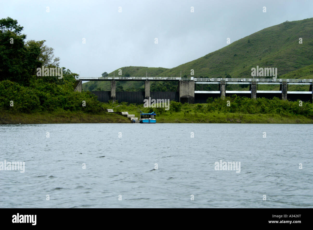 MULLAPERIYAR DAM OF PERIYAR RIVER INSIDE PERIYAR TIGER RESERVE THEKKADY ...