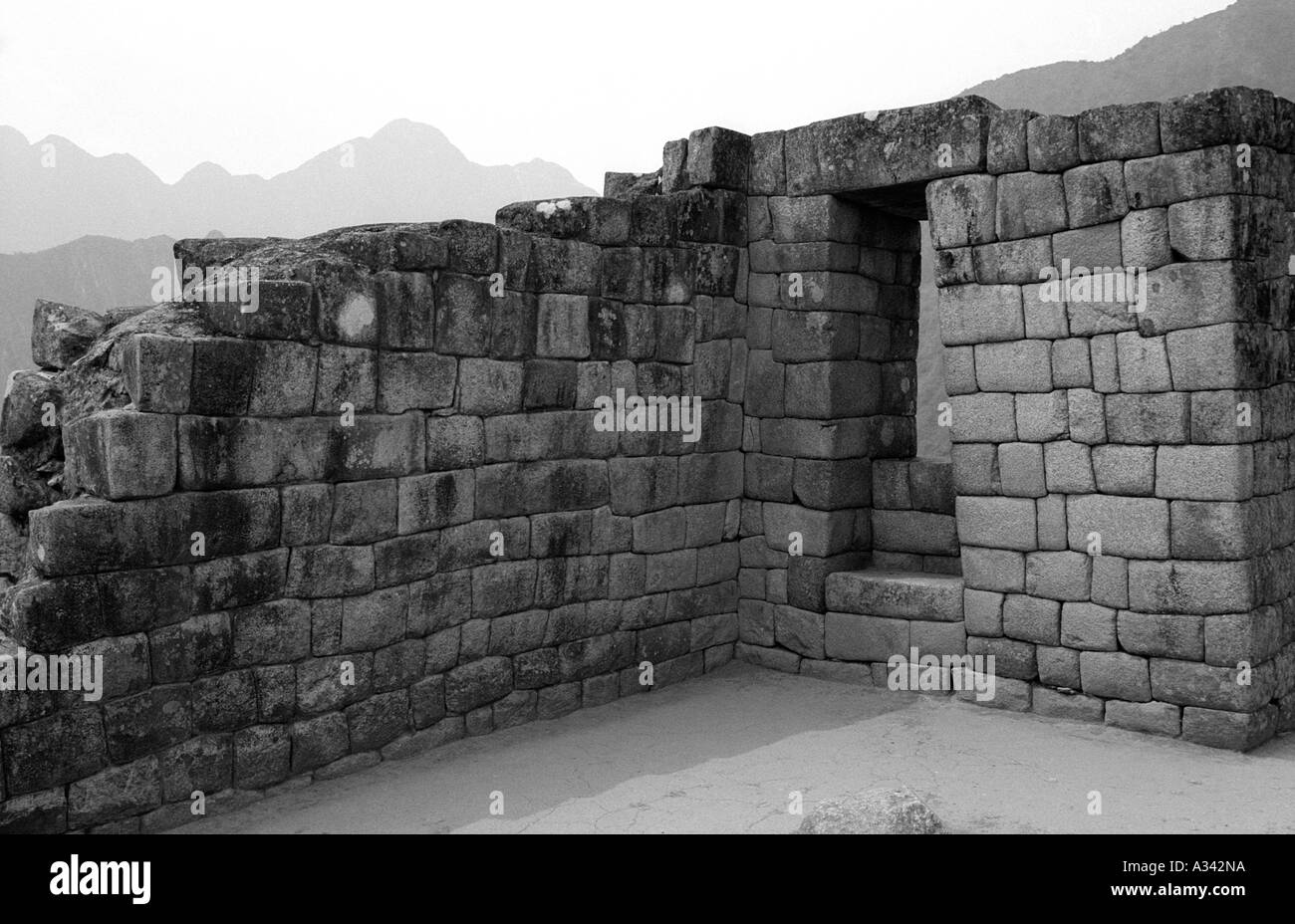 Machu Picchu buildings in Peru Stock Photo - Alamy