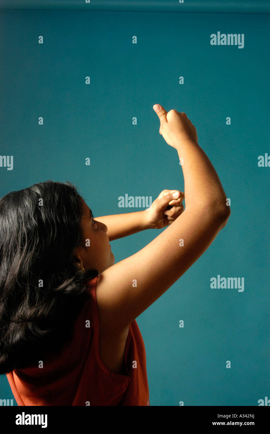 CHILD MODEL FLYING KITE Stock Photo - Alamy