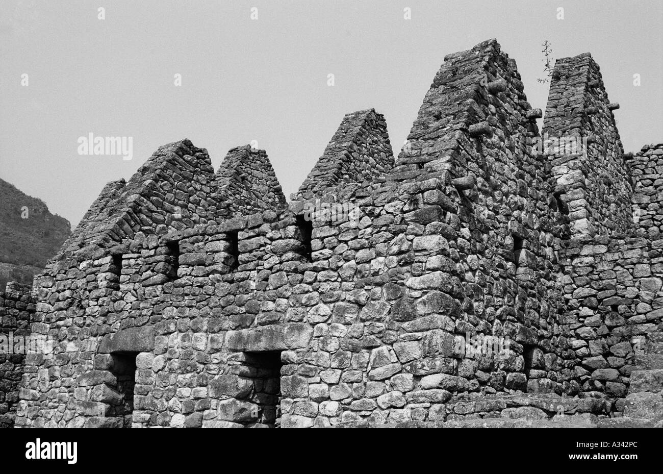 Machu Picchu buildings in Peru Stock Photo - Alamy
