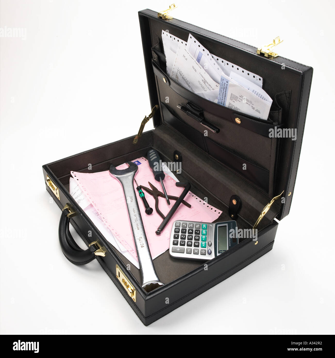 Black Briefcase Open