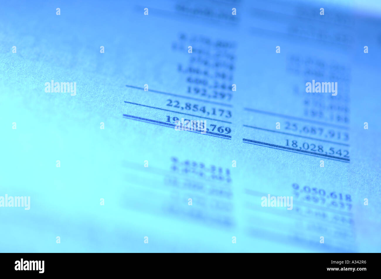 business newspaper with world market charts, numbers Stock Photo - Alamy