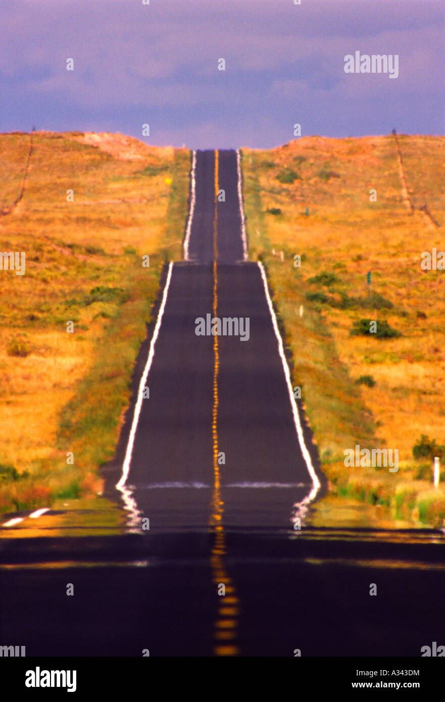 Mirage in summer on Hwy. 264, Hopi Reservation, Arizona Stock Photo - Alamy