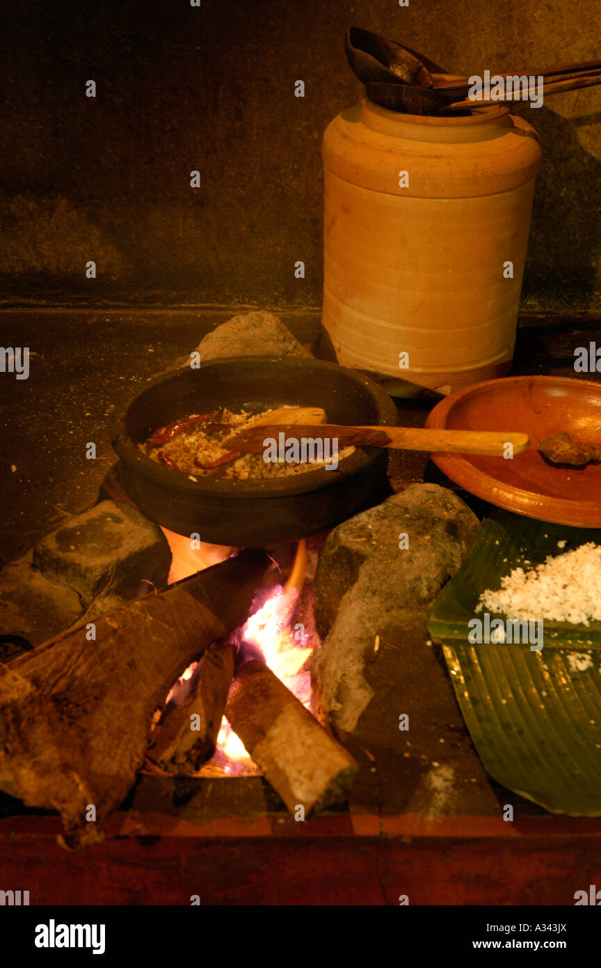 COOKING IN TRADITIONAL WAY IN KERALA HOUSE THRISSUR Stock Photo - Alamy