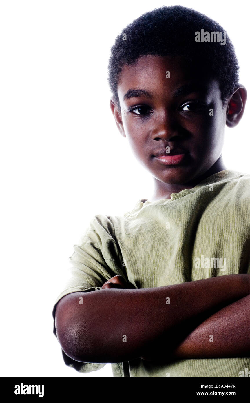 Boy arms crossed Stock Photo - Alamy
