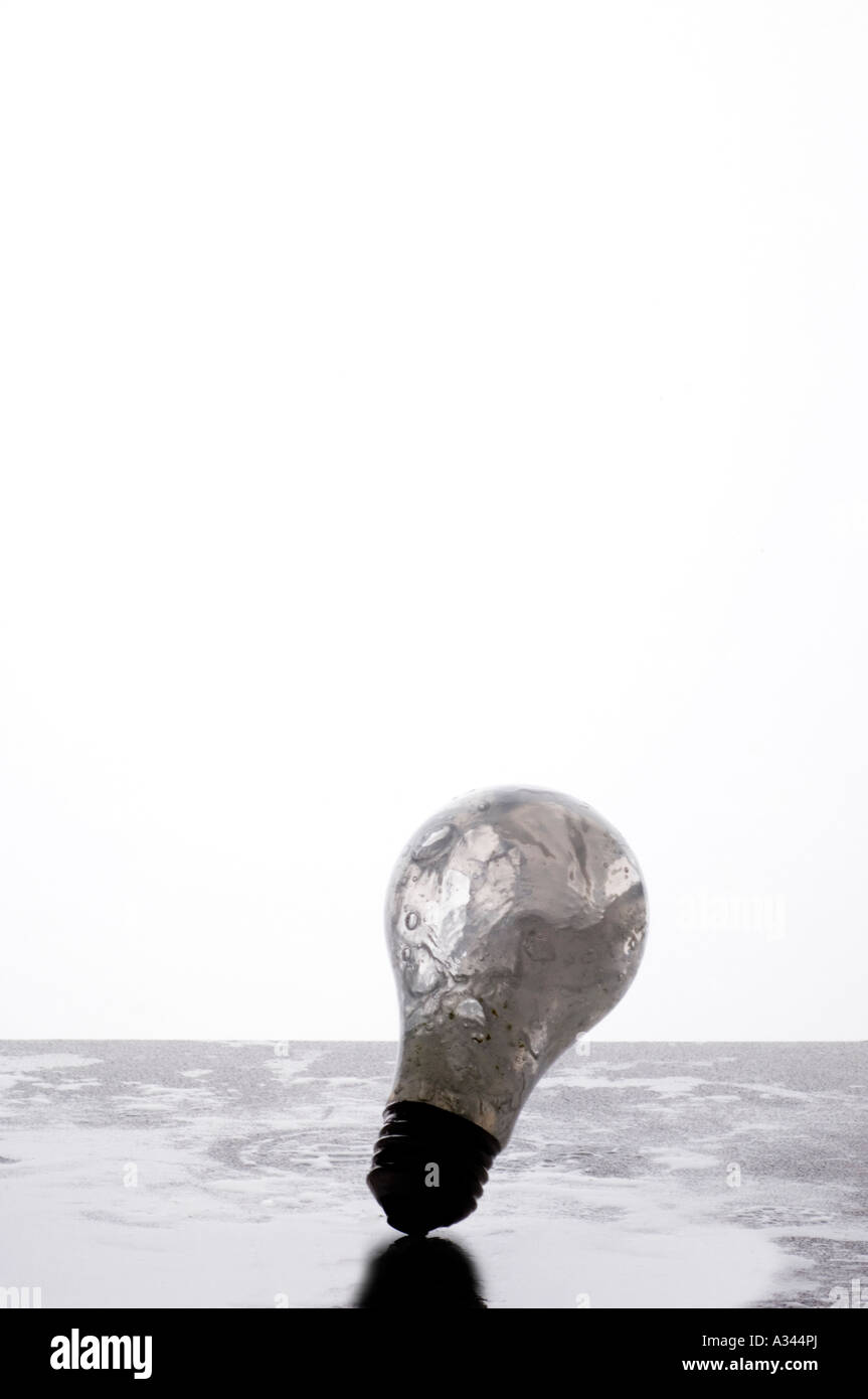 Light bulb full with water Stock Photo - Alamy