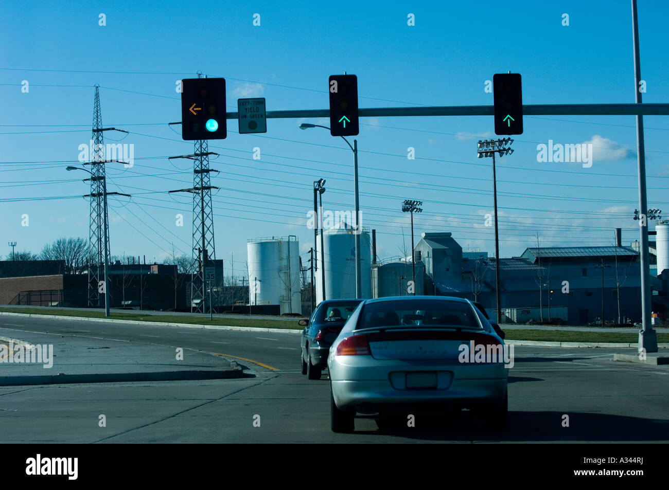 Traffic lights in an American Street Stock Photo - Alamy