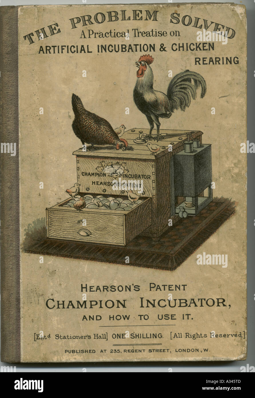 Artificial Incubation for Poultry book cover circa 1895 Stock Photo - Alamy