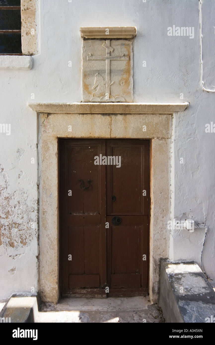 Greece greek island of Naxos castle area with narrow streets and ...
