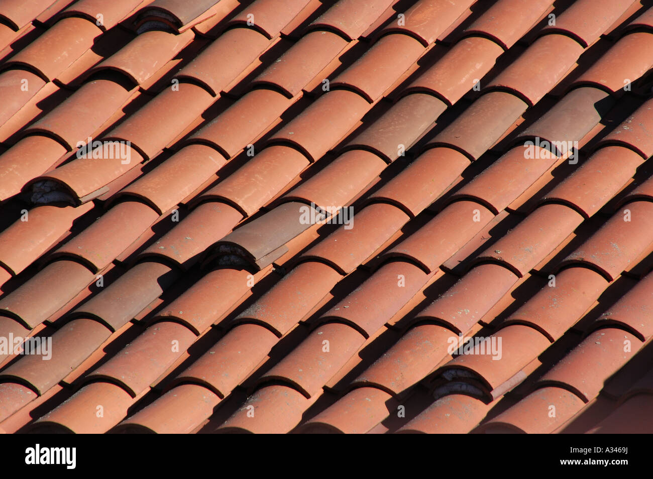 Red Adobe Tile Roof Stock Photo - Alamy