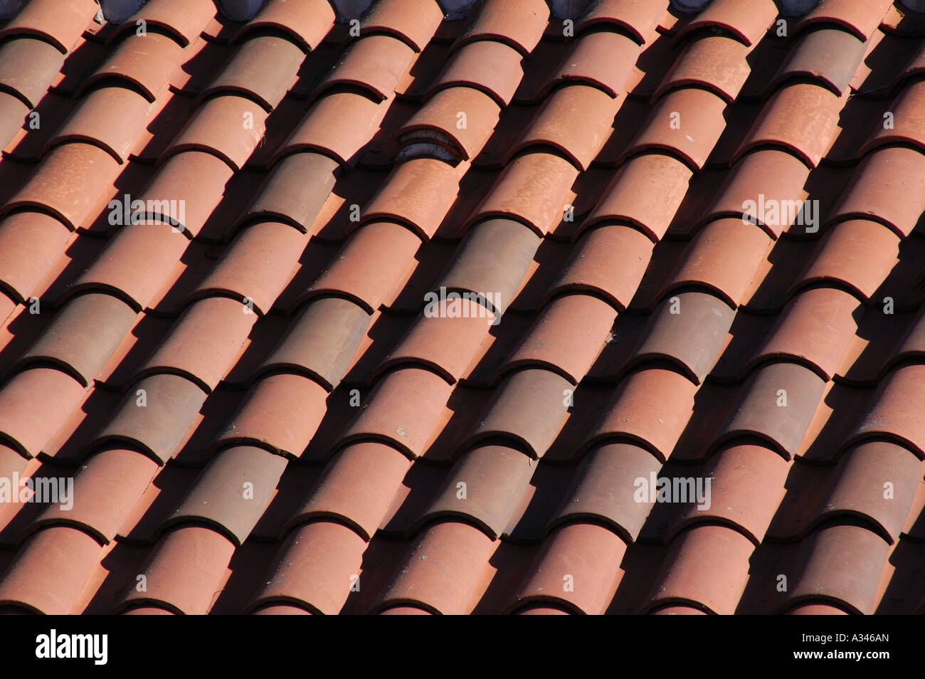 Red Adobe Tile Roof Stock Photo - Alamy