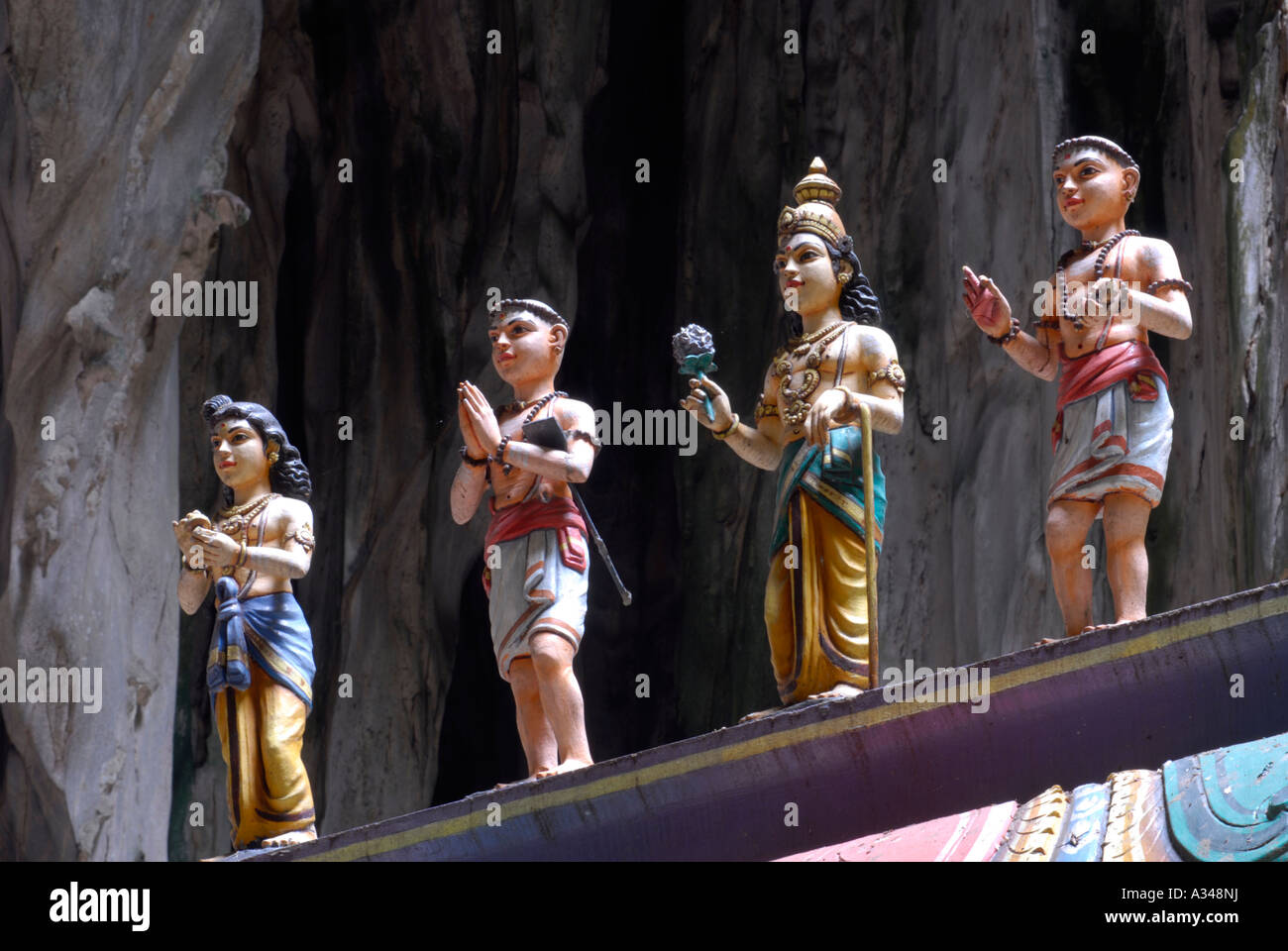 Statues at a temple inside Batu Caves near Kuala Lumpur, Malaysia Stock ...