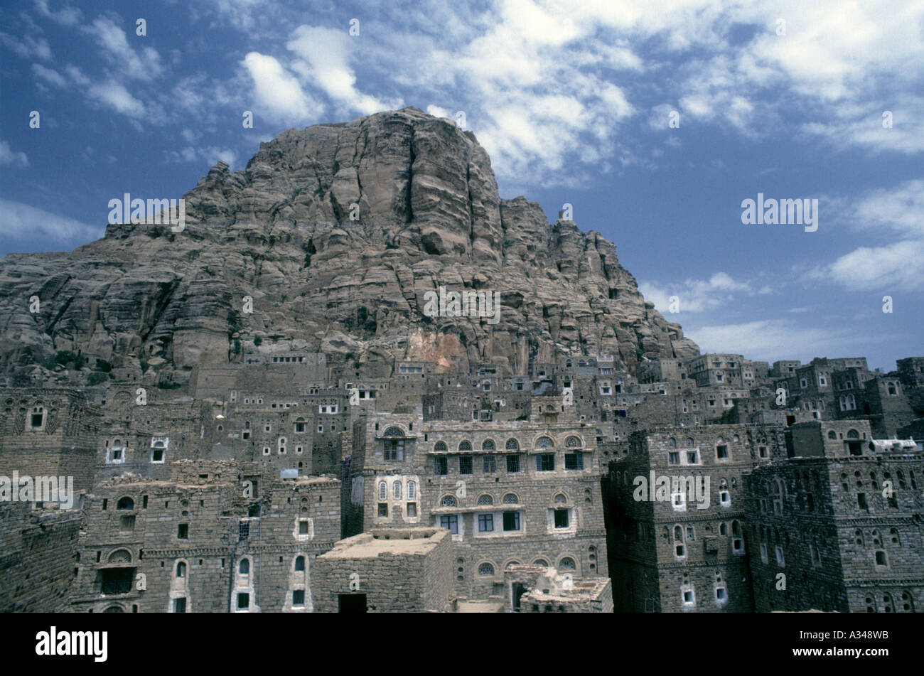 Buildings in Sanaa, Yemen, southern Arabia seem to blend perfectly with ...